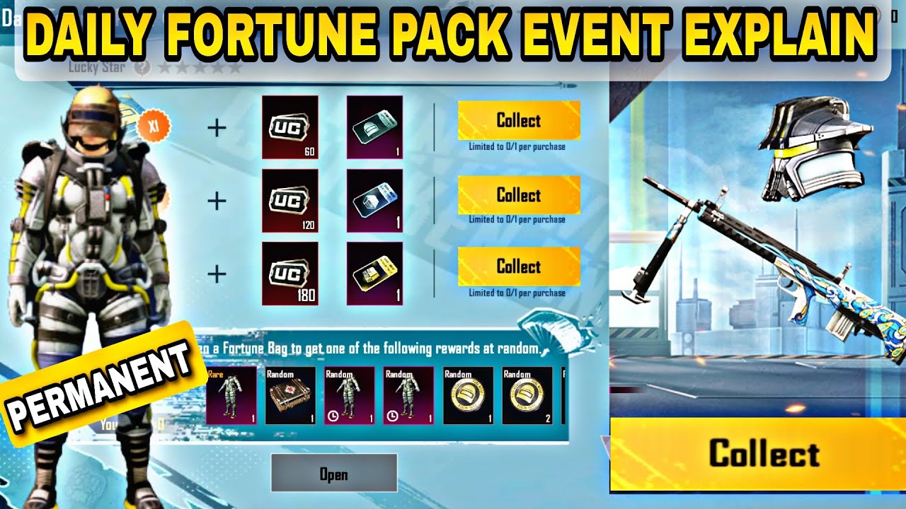 DAILY FORTUNE PACK EVENT EXPLAIN IN PUBG MOBILE | NEW DAILY FORTUNE ...