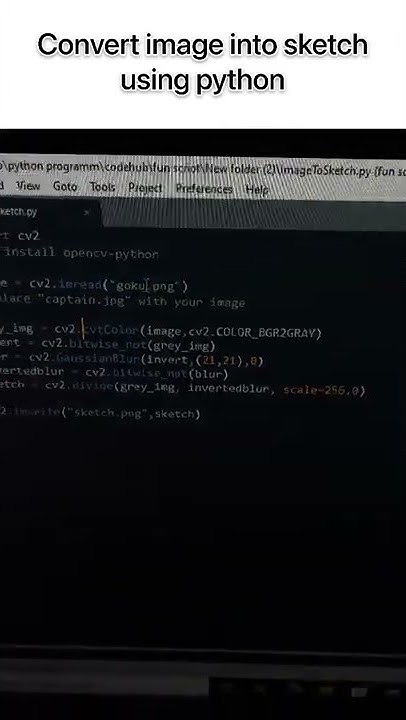 Convert image into sketch using python #programming #python #shorts # ...