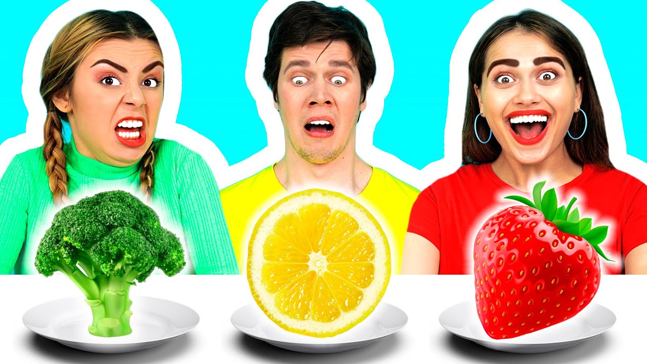 FOOD OF THE SAME COLORS CHALLENGE #2 by Ideas 4 Fun - YouTube