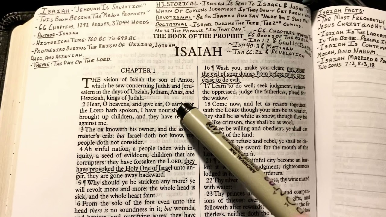 Isaiah Outline (TAKE NOTES IN YOUR BIBLE) - YouTube