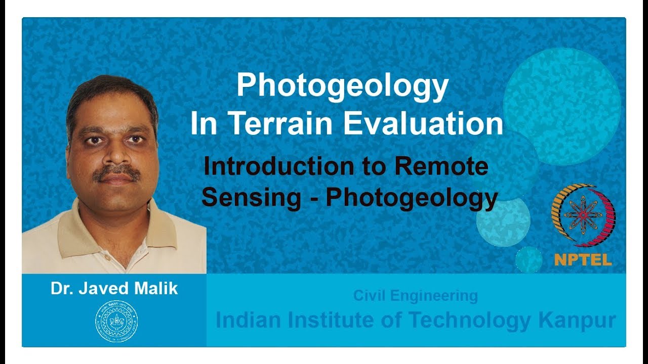 Lecture - 1 : Introduction to Remote Sensing - Photogeology - YouTube