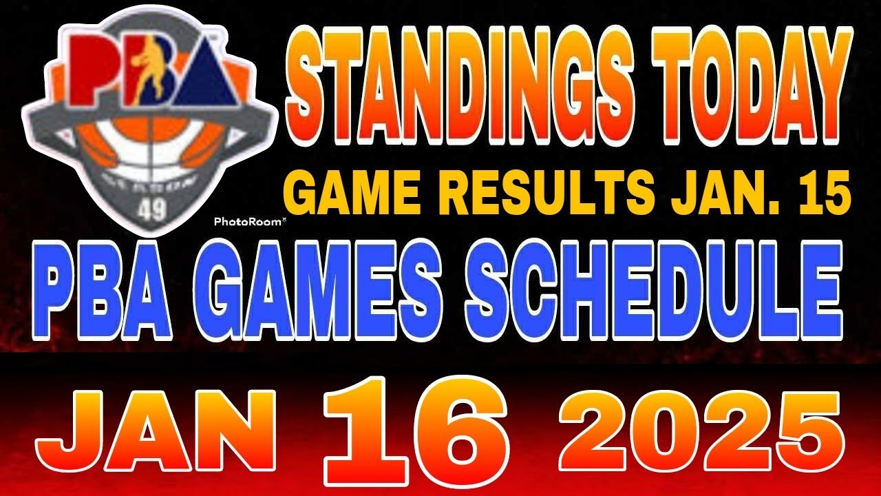 PBA Standings today as of January 15, 2025 | Pba Game results | Pba schedules January 16, 2025 ...
