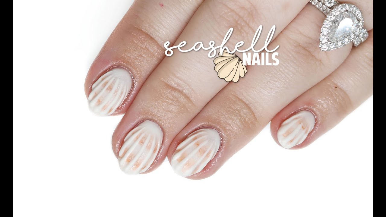 SEASHELL BUILDER GEL NAIL TUTORIAL - YouTube