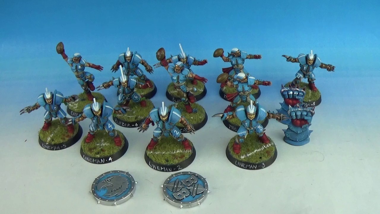 Blood Bowl 2016 Reikland Reavers Team - Games Workshop - Painted - YouTube