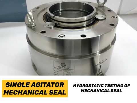 Hydrostatic Testing Of Mechanical Seals - Hydrostatic Pressure Test ...