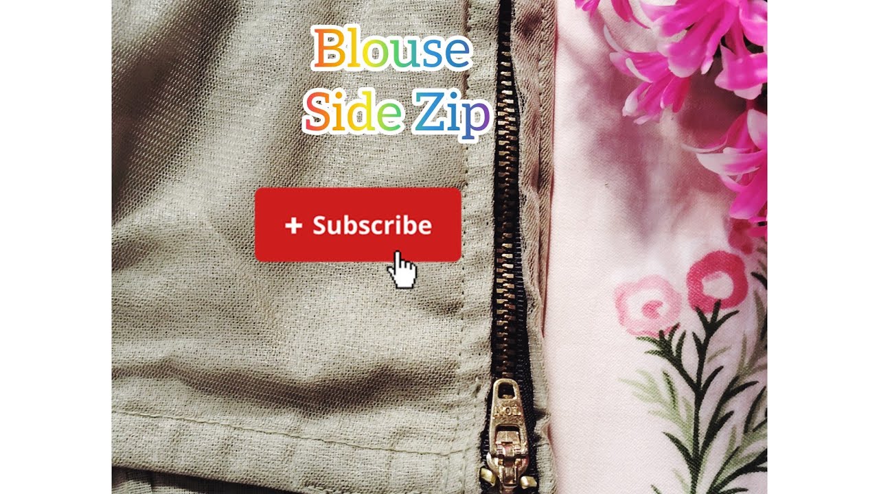 Blouse Side Zip / How to attach zip in blouse #blouse side zip # ...
