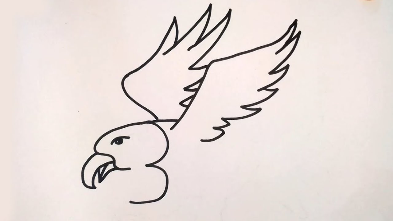 How to Draw Eagle from 3 Number | ASMR Drawing Tutorial | Easy for Beginners | Step by Step ...