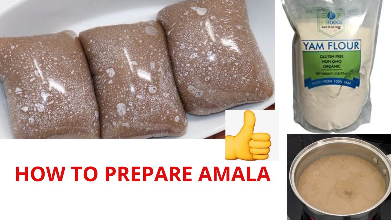 HOW TO PREPARE AMALA NIGERIAN YAM FLOUR - YouTube