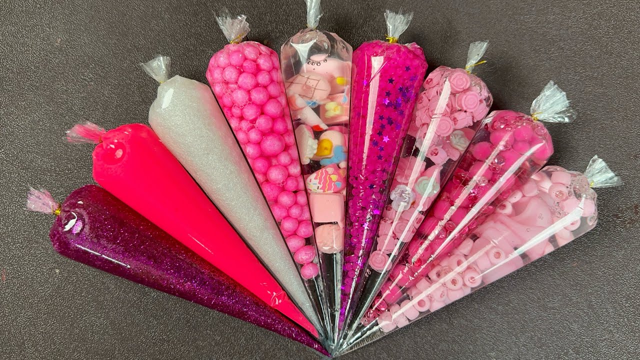 Pink Slime Making With Piping bags | Satisfying Slime Video #179 - YouTube