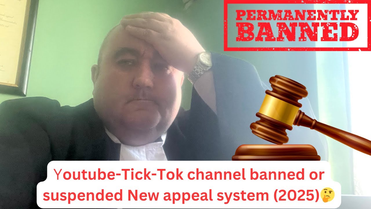 Youtube, tick-tok channel banned (2005) New appeal Reactivation 🤔 4K ...
