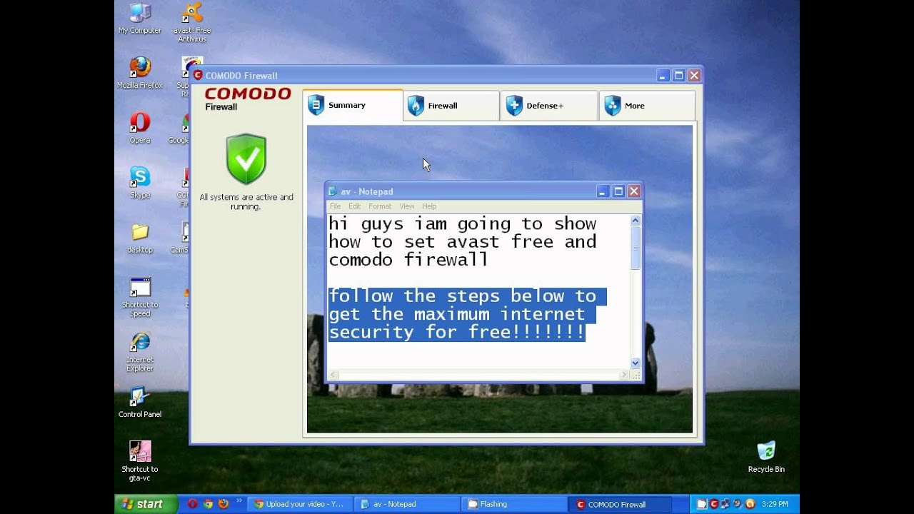 avast free and comodo firewall best settings - YouTube