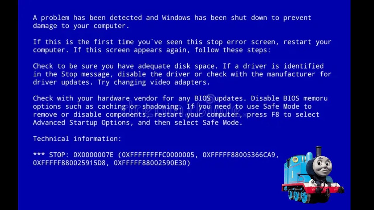 Thomas OS (Thomas screen of death) - YouTube