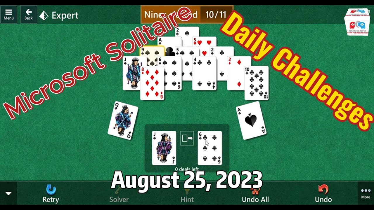 Mastering Microsoft Solitaire Daily Challenges - August 25, 2023 | Tips ...
