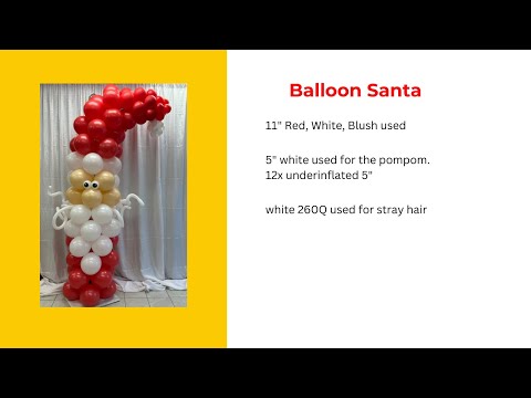 Balloon Santa - Curved Pillar