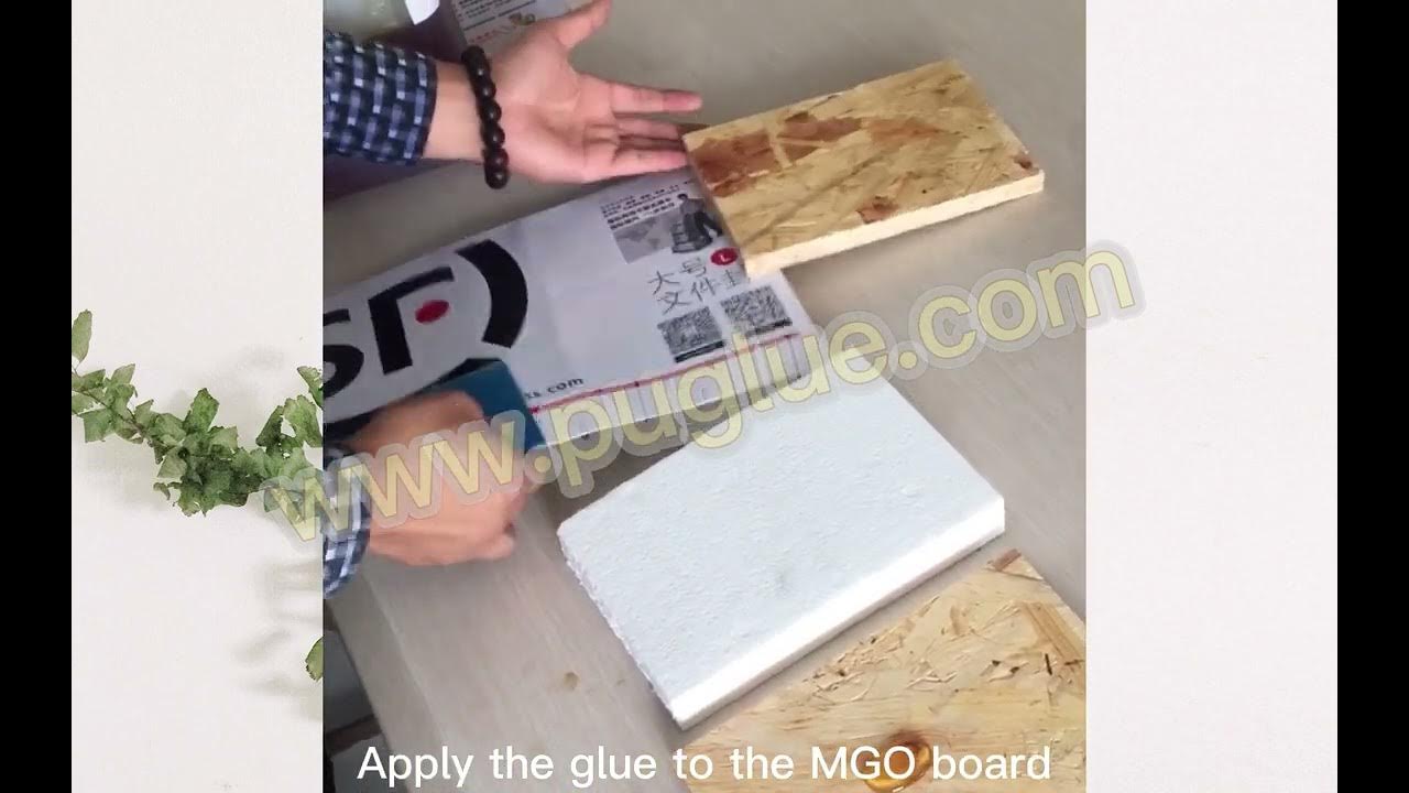 Polyurethane Two Components Glue In MGO+XPS+MGO Panel Sample Test - YouTube