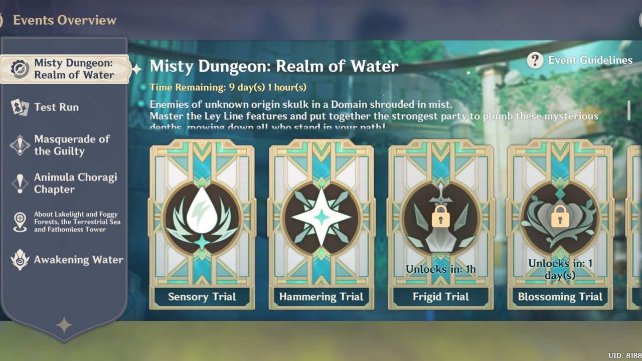 Profusion Trial | Misty Dungeon | Misty Dungeon:Realm of Water Event ...