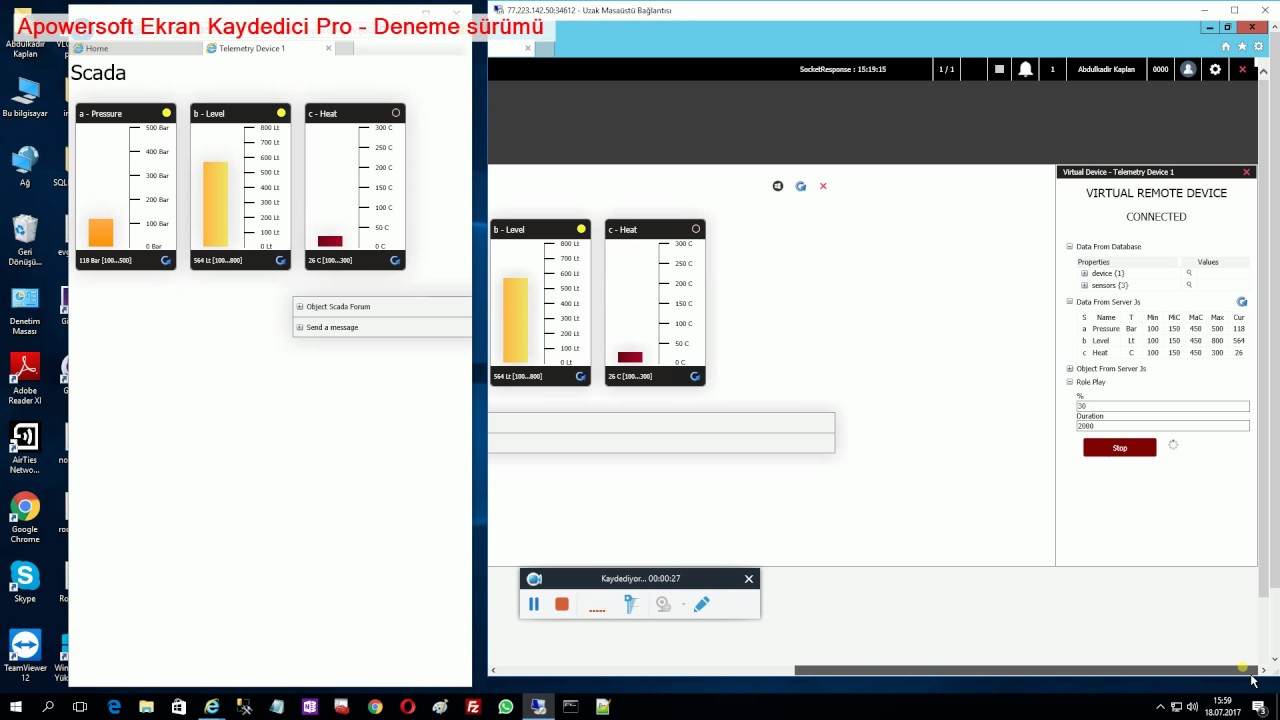 Remote device sending data II - YouTube