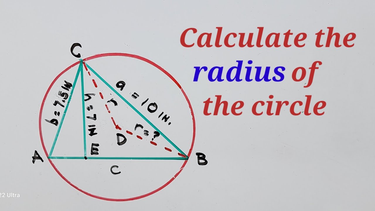 Calculate the Radius of the Circle @KasyannoEZMath - YouTube