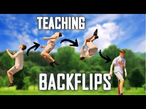 TEACHING THE BOYS A BACKFLIP - YouTube