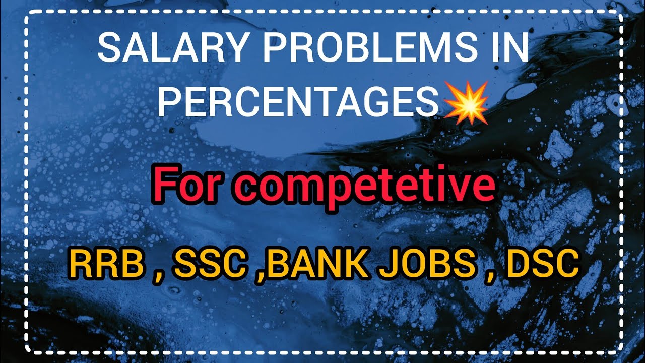 SALARY PROBLEMS IN PERCENTAGES💥 - YouTube