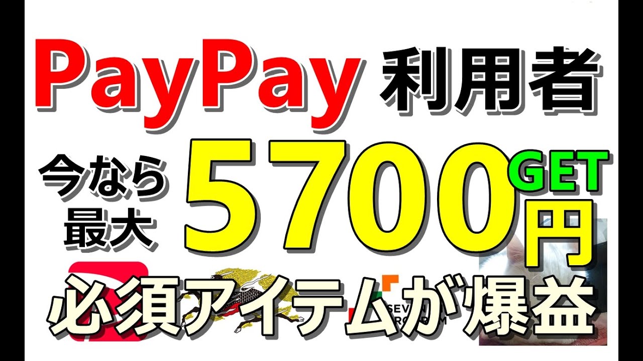 【お得】PayPay利用者必見！いまなら最大で5700円の爆益！必須アイテム作成のチャンス到来！その他お得案件多数ご紹介 - YouTube