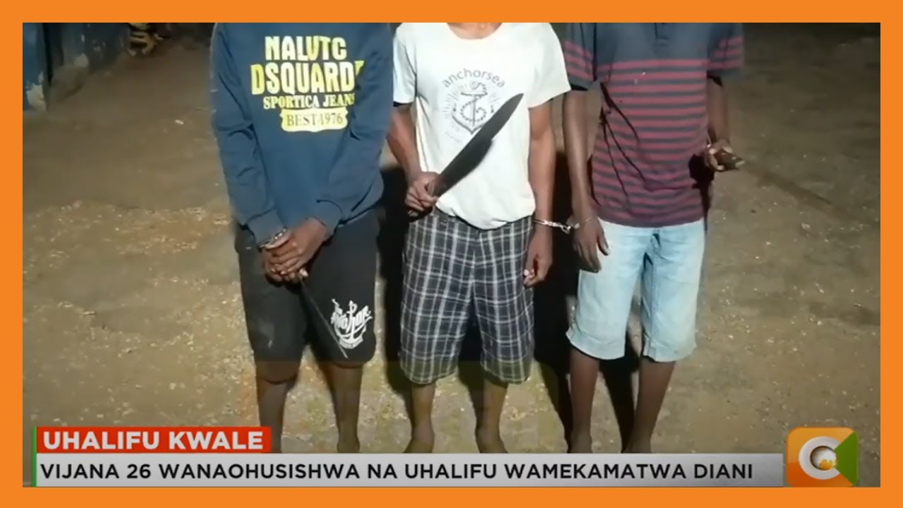 Vijana 26 wanaohusishwa na uhalifu wamekamatwa Diani - YouTube