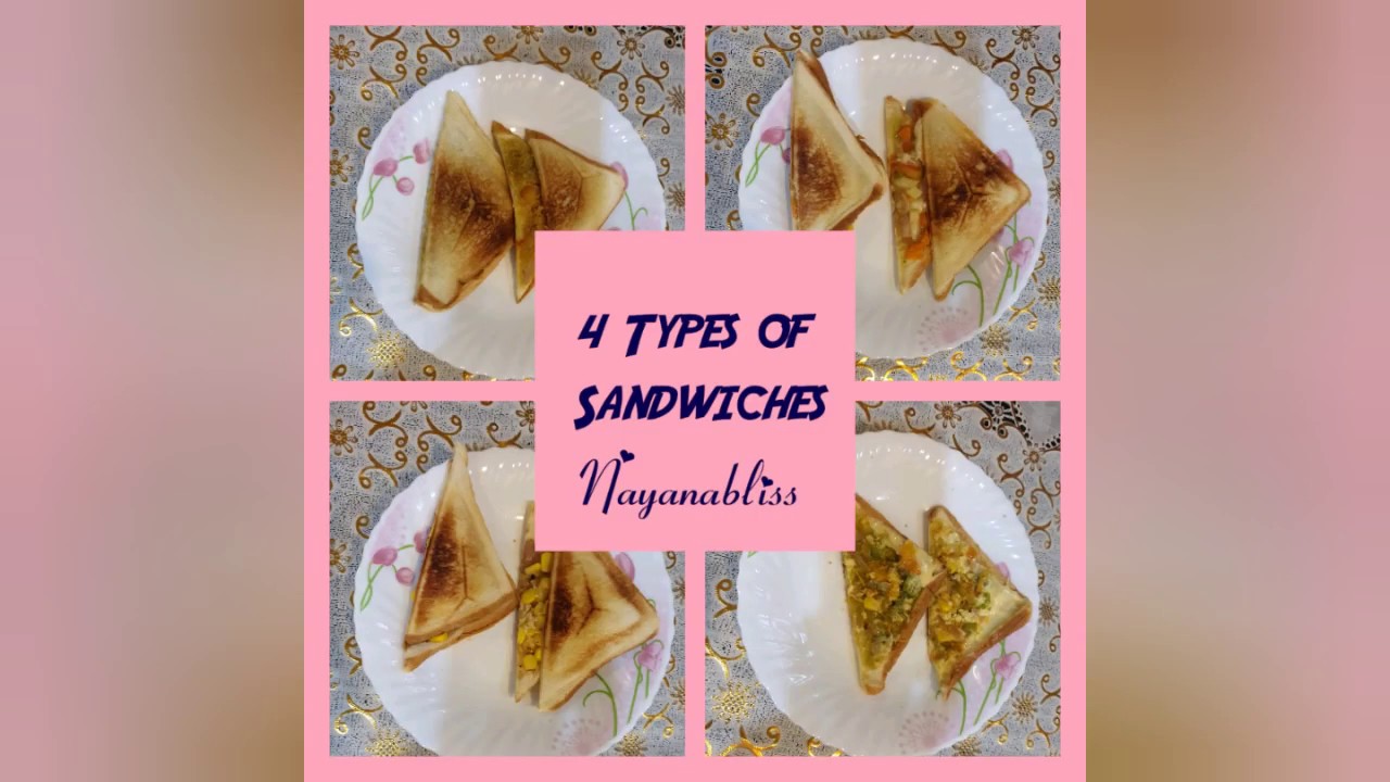 How to make 4 types of easy sandwiches at home.. - YouTube