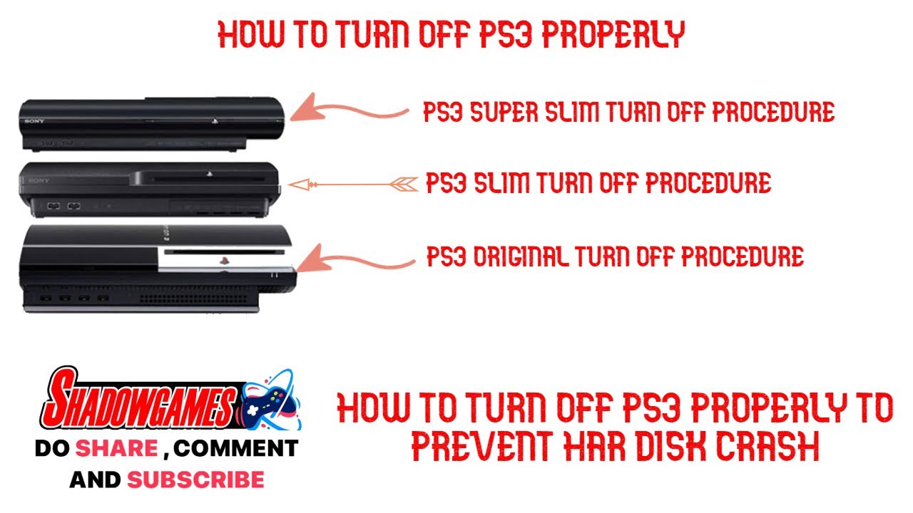 HOW TO PROPERLY TURN OFF PS3 TO PREVENT DATA CRASH IN TAMIL ( SHADOW ...