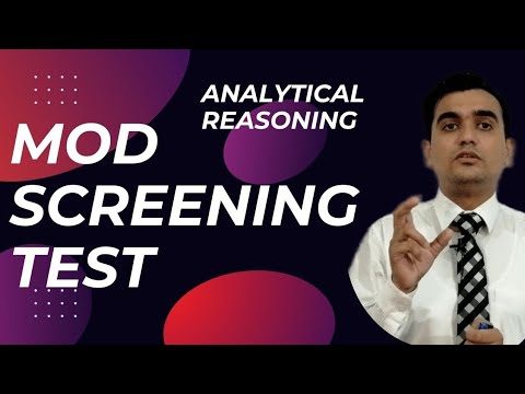 MOD Screening Test Preparation | Analytical Reasoning Portion ...