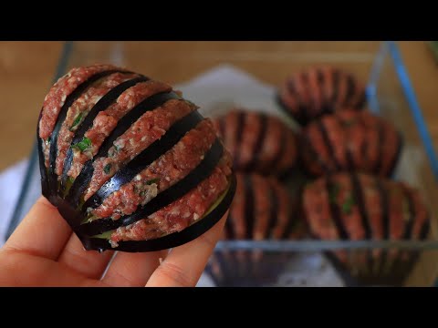 2 Patlıcandan TEPSİ DOLUSU❗️YELPAZE PATLICAN KEBABI😋 Çok Nefis FIRIN YEMEĞİ👌🏻 Patlıcan Yemekleri