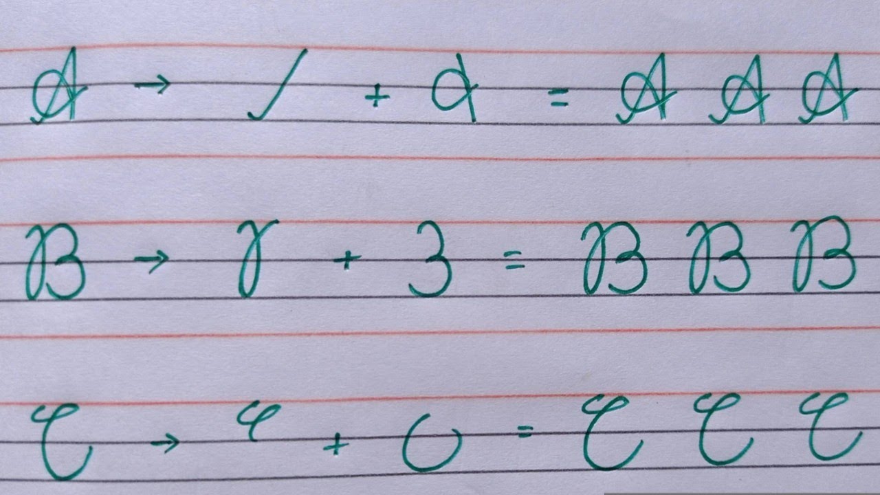 How to write english capital letters || cursive writing || a to z ...