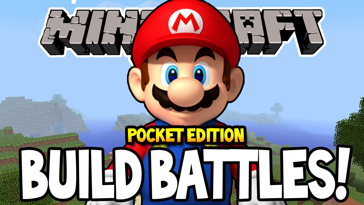 BUILD BATTLES! - Build Wars MARIO! (Minecraft Pocket Edition) - YouTube