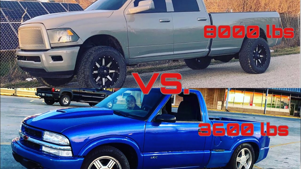 Street Race: 360 HP S10 vs 820+ HP Cummins - YouTube