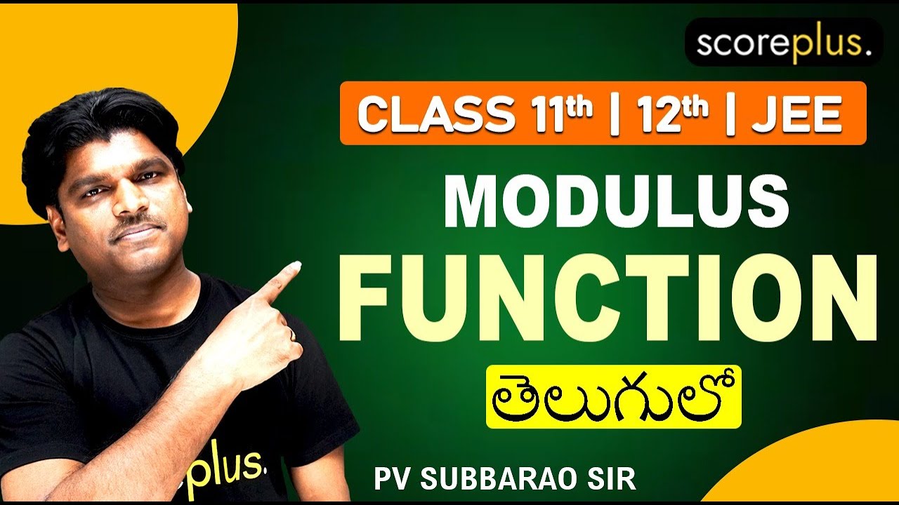 Modulus Functions In Telugu Maths Youtube