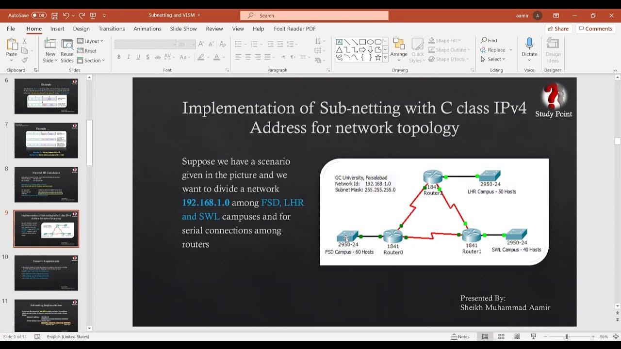 Computer Networks | Lecture 14 | Class C Network Subnetting Scenario Example - YouTube