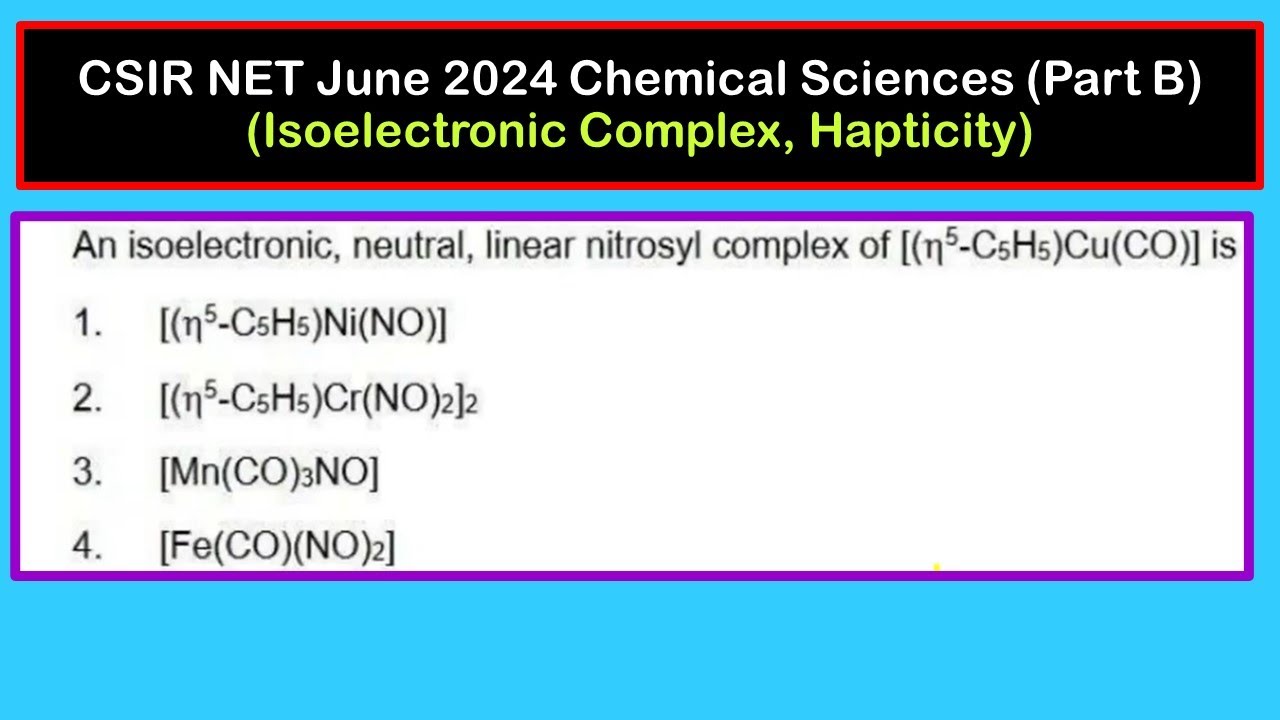 Linear and Bent Nitrosyl Complex | 18 electron count | Hapticity | CSIR ...