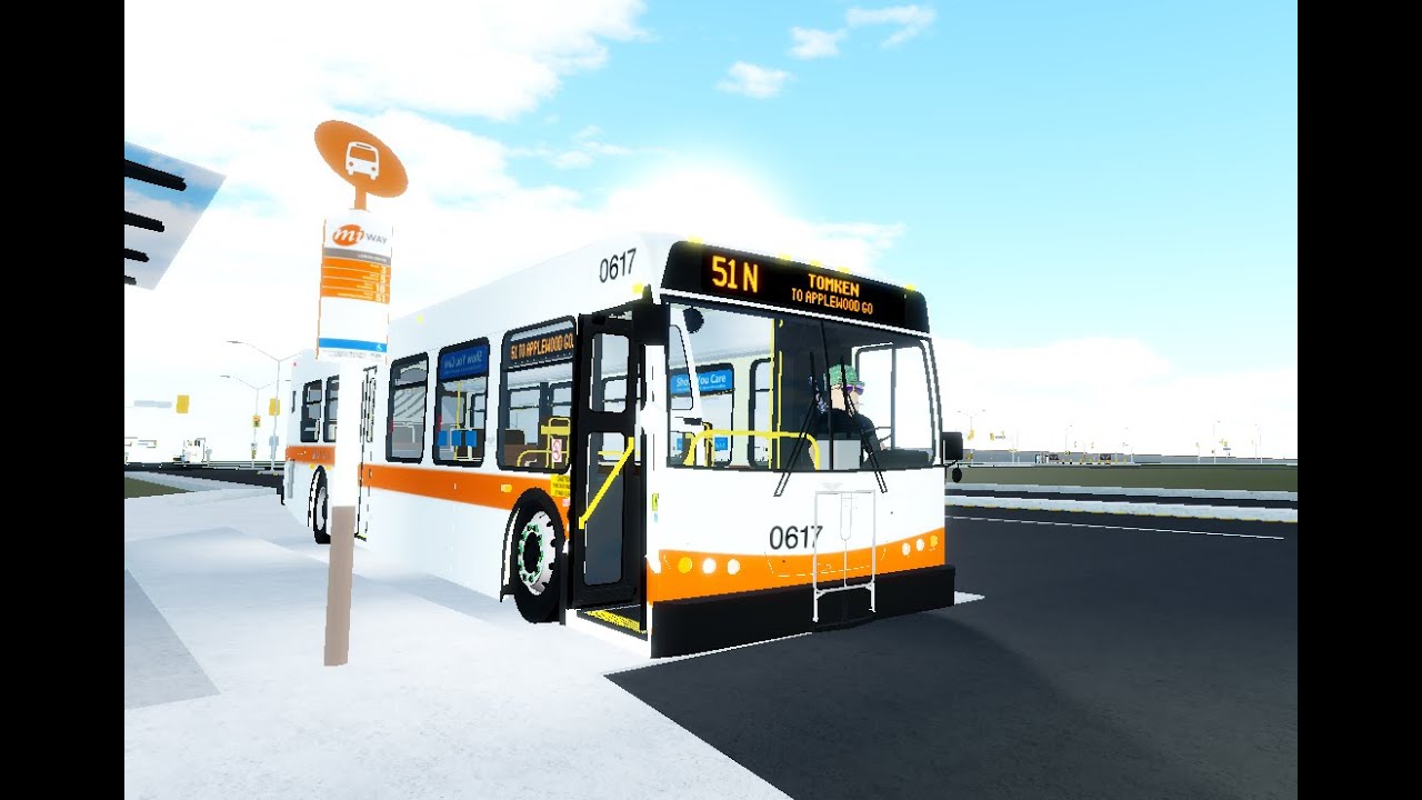 Sauga Transit (ROBLOX) | New Flyer D40LFR 0617 | 51 N Tomken to ...