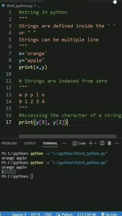 Python Strings Python Programming Strings Coding Shorts Pythonbasics Youtube