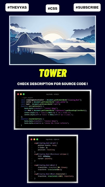 TOWER LIGHTHOUSE using html css #html #css #programming #coding - YouTube