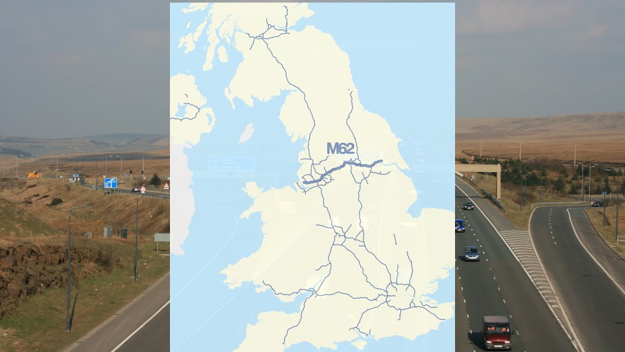 M62 Motorway in Northern England Lancashire to Yorkshire History - YouTube