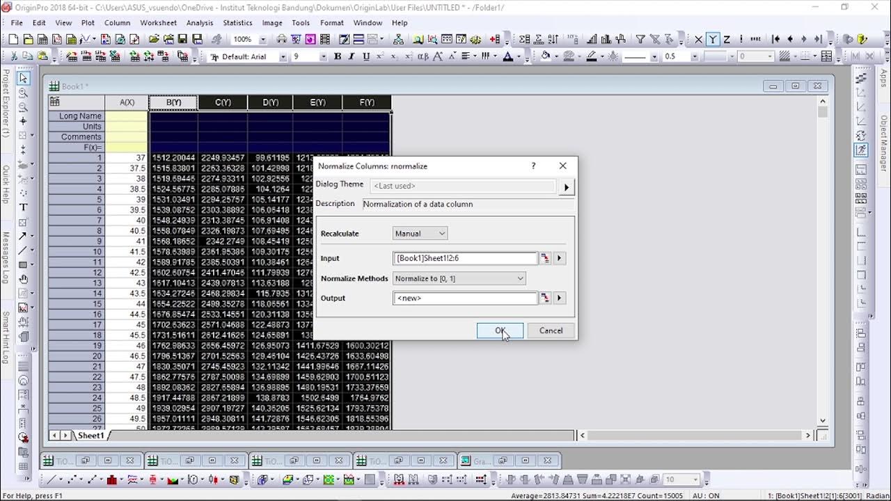 How To Normalize Spectra Using Originlab Youtube