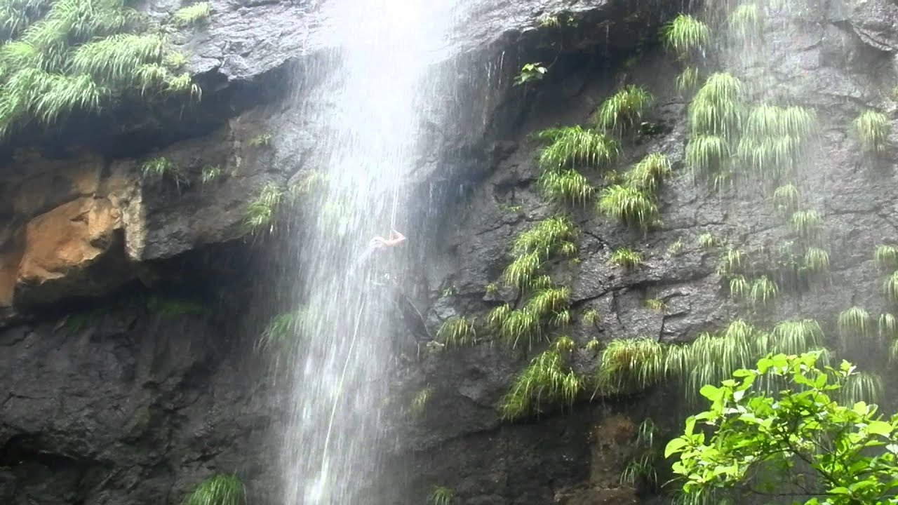 Sudarshan's Waterfall Rappelling - Kondhane Caves, Karjat - YouTube