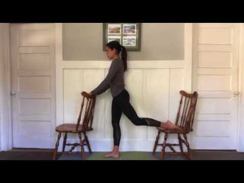 Standing Hip Flexor stretch - foot on chair - YouTube