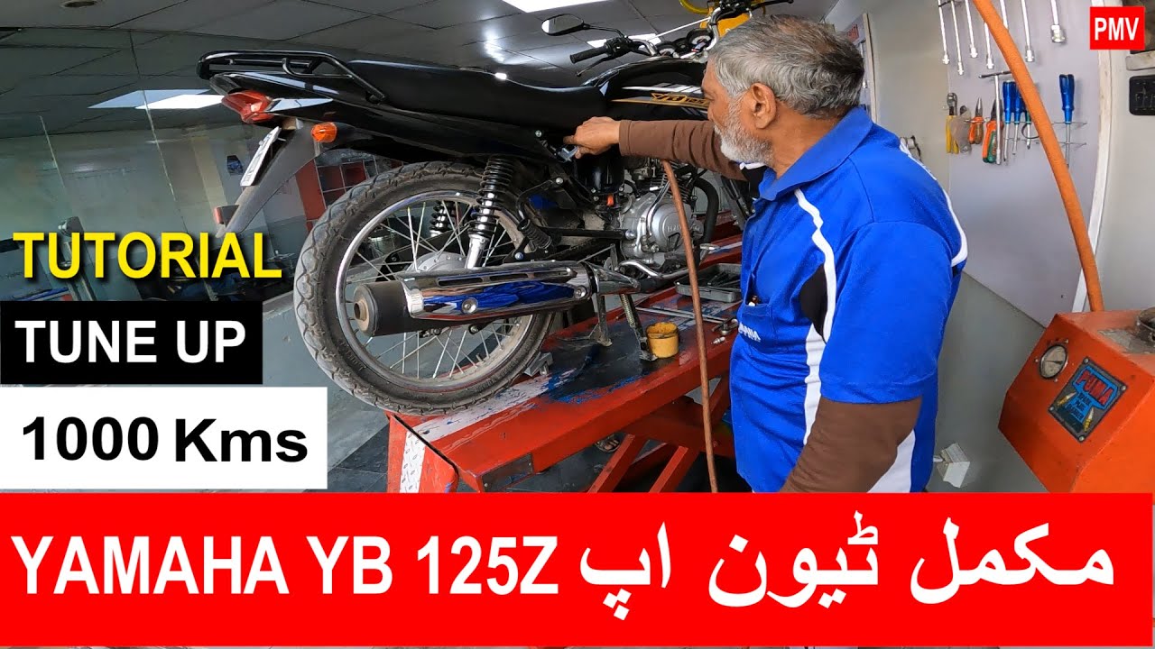 FIRST COMPLETE TUNE UP ON 1000 Kms YAMAHA YB 125Z MODEL 2021 - YouTube