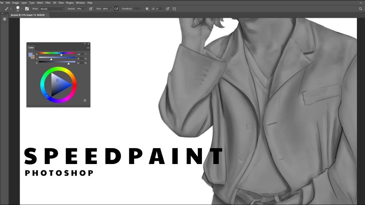 JM sketch | Photoshop speedpaint - YouTube