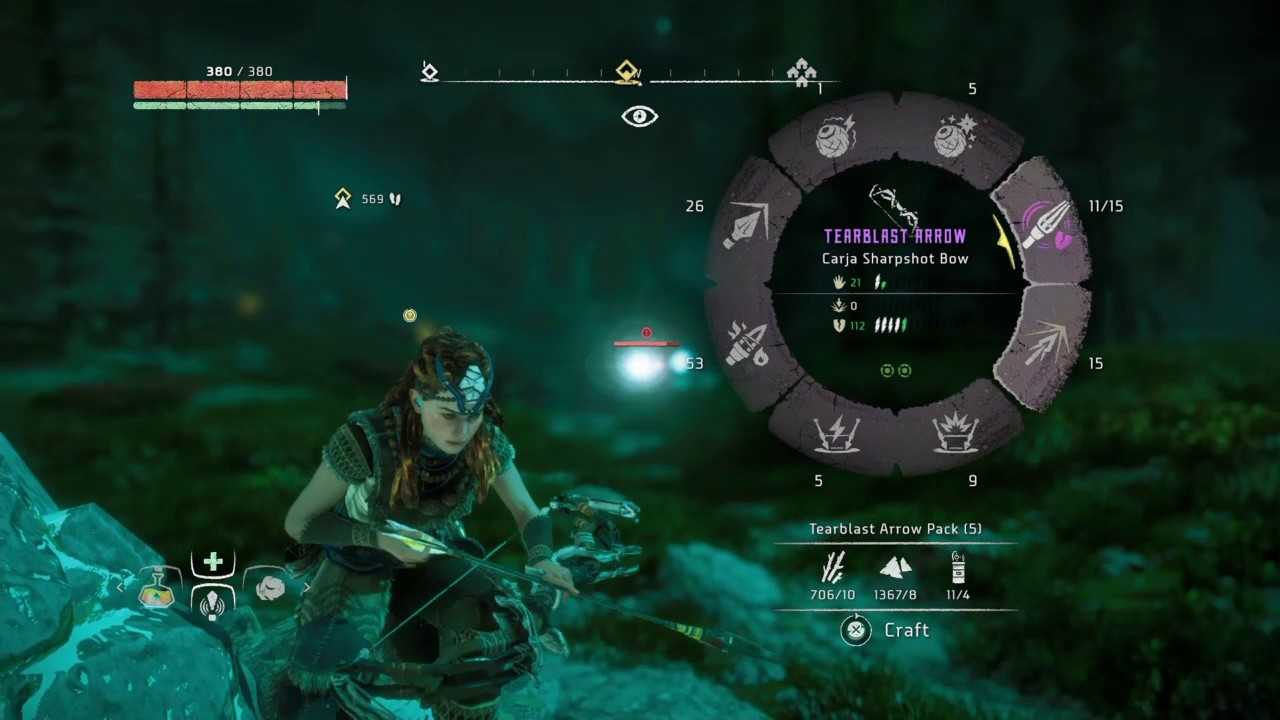 Horizon Zero Dawn - destroying a shell-walker quickly, like a boss lol ...