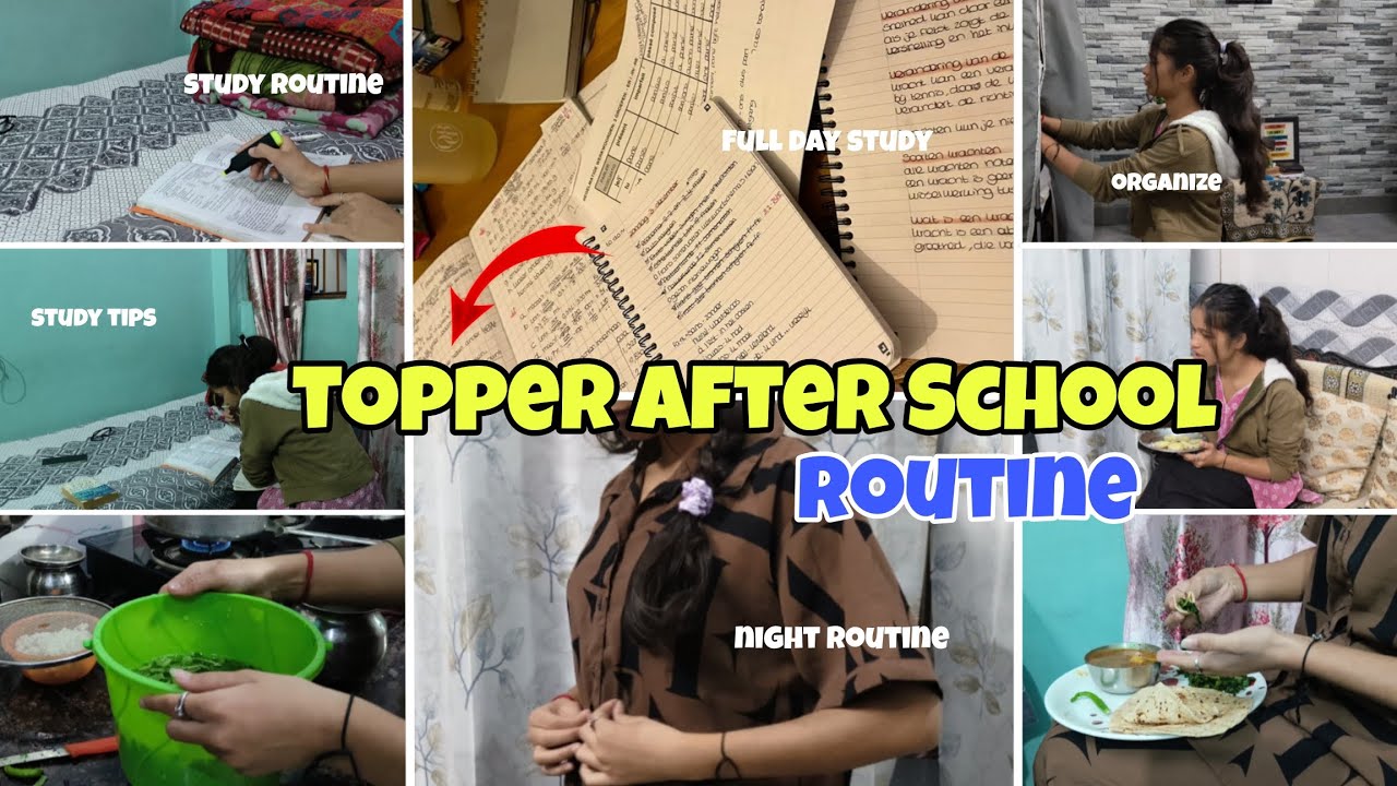TOPPER AFTER SCHOOL ROUTINE| Study Routine & Tips💯😍 #school # ...