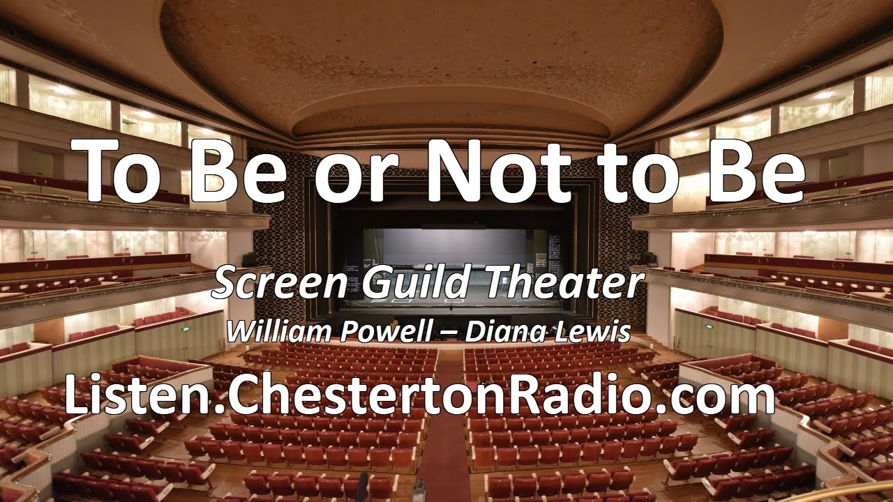 To Be or Not to Be - William Powell - Diana Lewis - Screen Guild ...