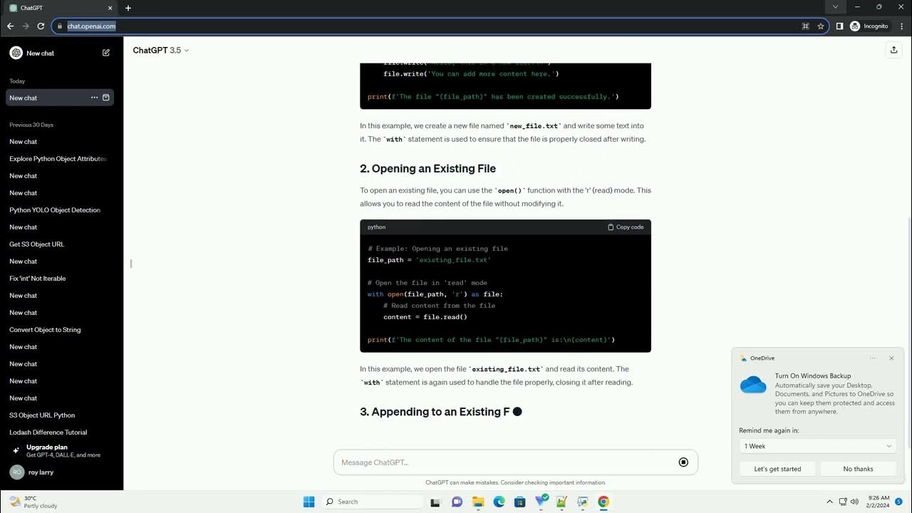 python create or open file - YouTube