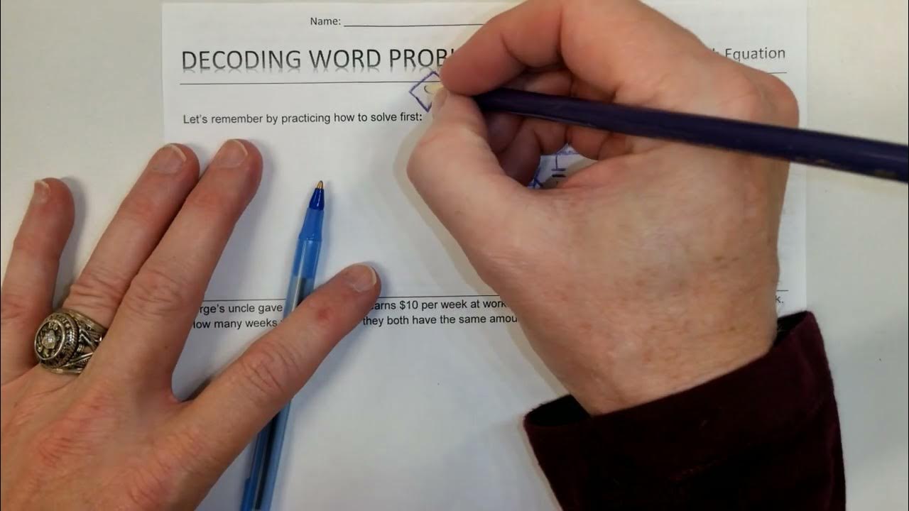 EQUATIONS - Decoding Word Problems - YouTube